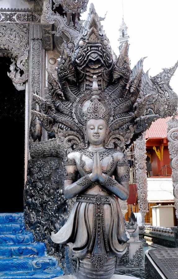 Thailand Human Silver in the Temple Wat Srisuphan Chiangmai Stock Photo ...