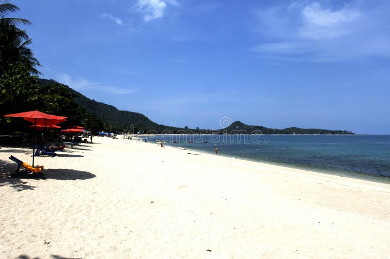 Thailand, KOH Samui Insel: Lamai Strand Stockbild - Bild von strand ...
