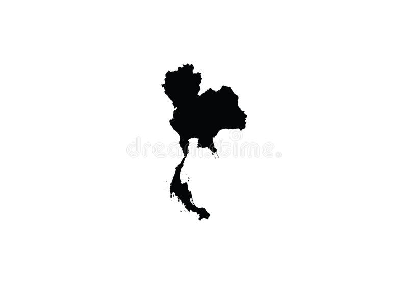 Thailand Map Country State Shape Stock Vector - Illustration of north ...