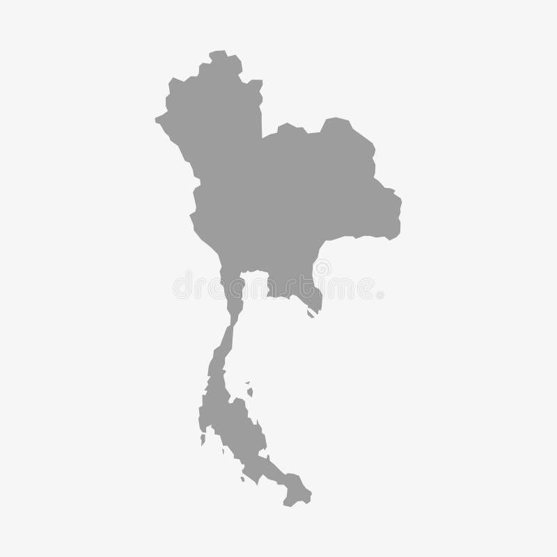 Vector Map Thailand. Flat Vector Icon With Shadow Stock Vector ...