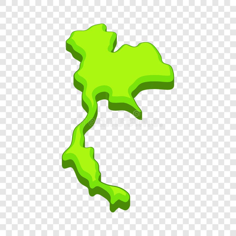 Thailand Map Icon, Cartoon Style Stock Vector - Illustration of ...