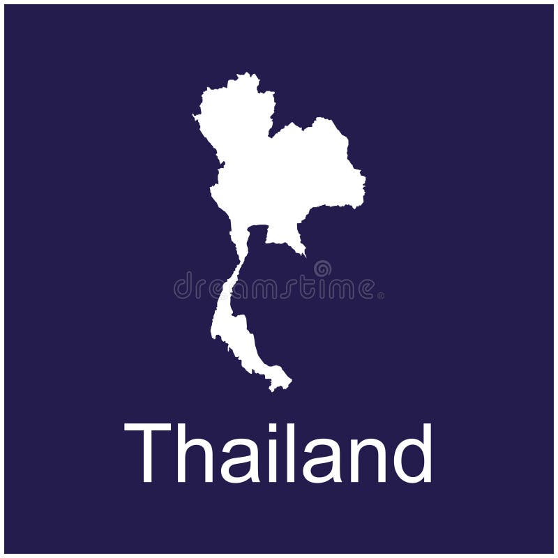 Thailand map icon stock illustration. Illustration of silhouette ...