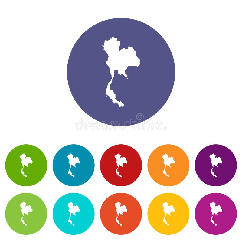 Thailand Map Icons Set Stock Illustrations – 313 Thailand Map Icons Set ...