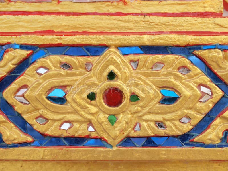 Pattern on Walls of Buddhistic Temple Stock Photo - Image of ...