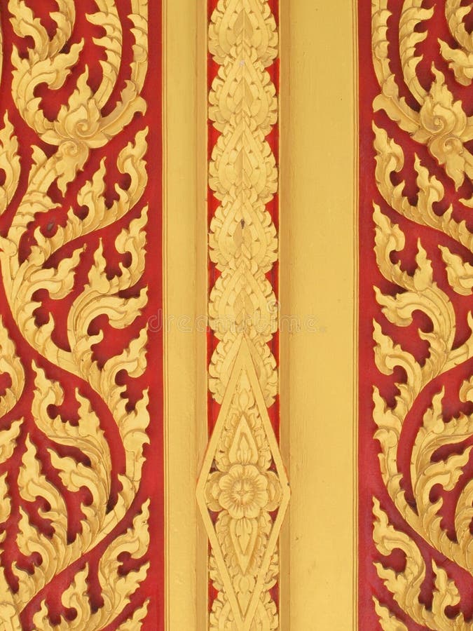 Pattern on Walls of Buddhistic Temple Stock Photo - Image of oriental ...