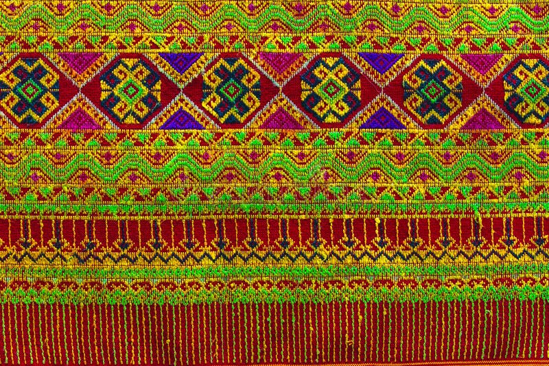 Thailand Pattern of Woven Fabrics Hand. Stock Image - Image of cloth ...