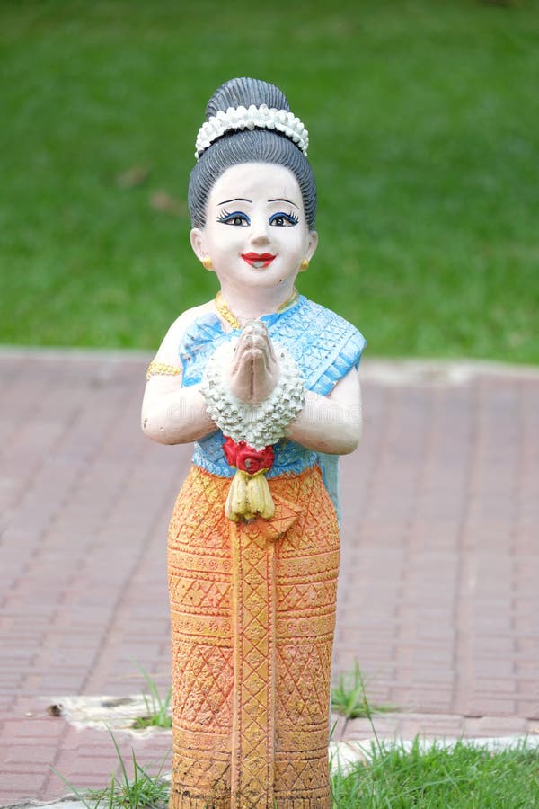Thailand Puppet girl stock photo. Image of head, dress - 60094300