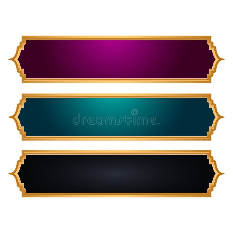 Thailand Retro Frame Pattern Exotic Borders Golden Elegant Text Box ...