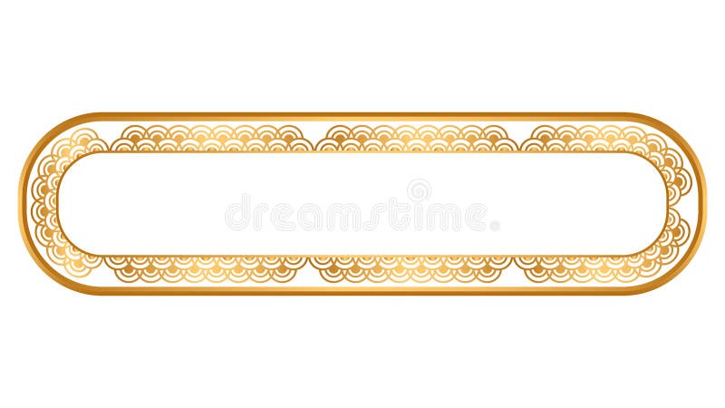 Thailand Retro Frame Pattern Exotic Borders Golden Elegant Text Box ...