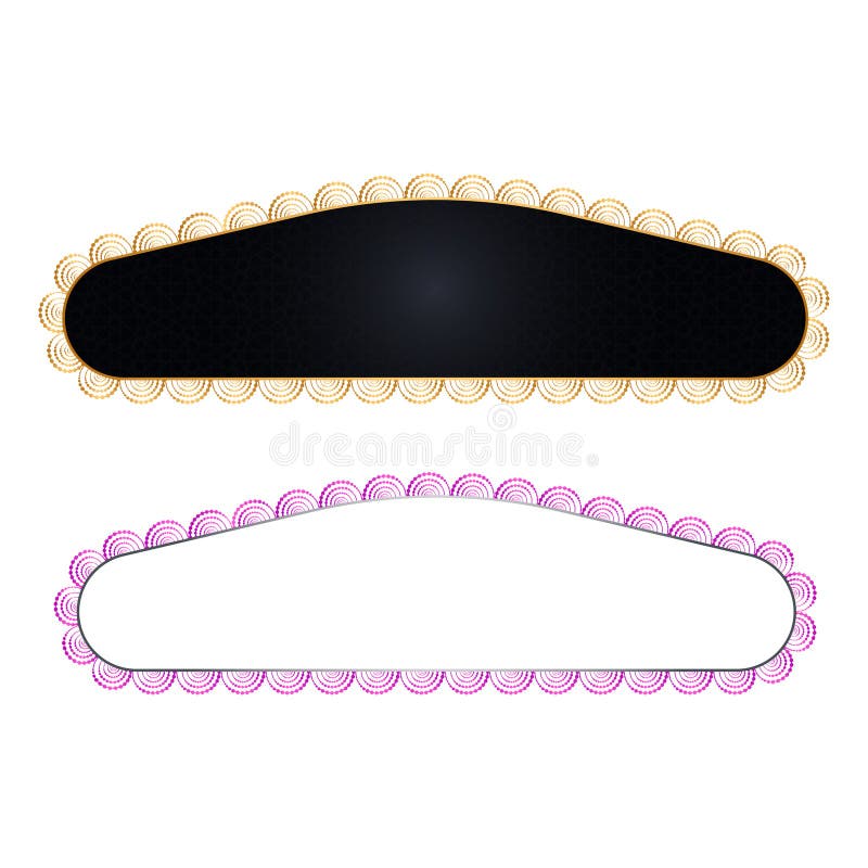 Thailand Retro Frame Pattern Exotic Borders Golden Elegant Text Box ...