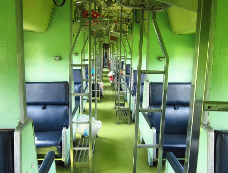 Thailand Second Class Passenger Car Stock Image - Image of logistics ...