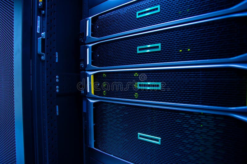 The Server Room Tells the Computer Server that is Working Continuously ...