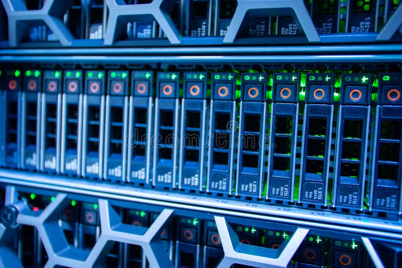 The Server Room Tells the Computer Server that is Working Continuously ...