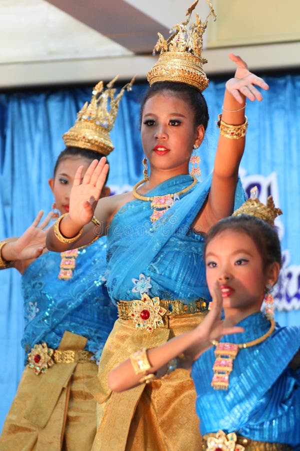 Thailand Students Culture Dance Editorial Stock Photo - Image of green ...