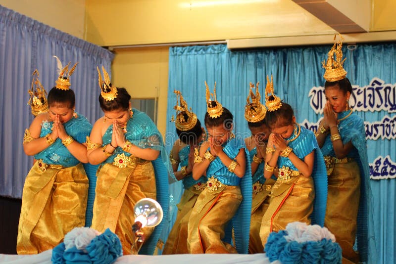 Thailand Students Culture Dance Editorial Stock Image - Image of girl ...
