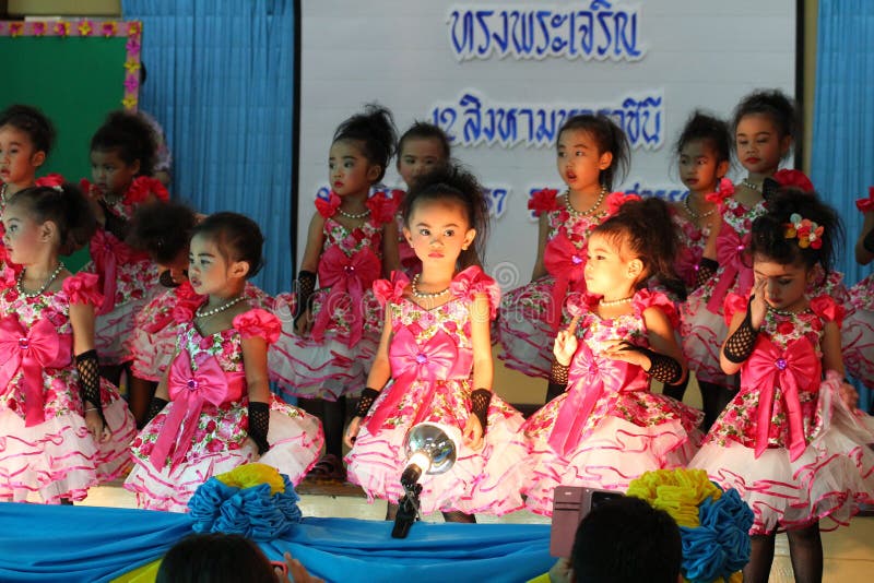 Thailand Students Culture Dance Editorial Stock Photo - Image of child ...