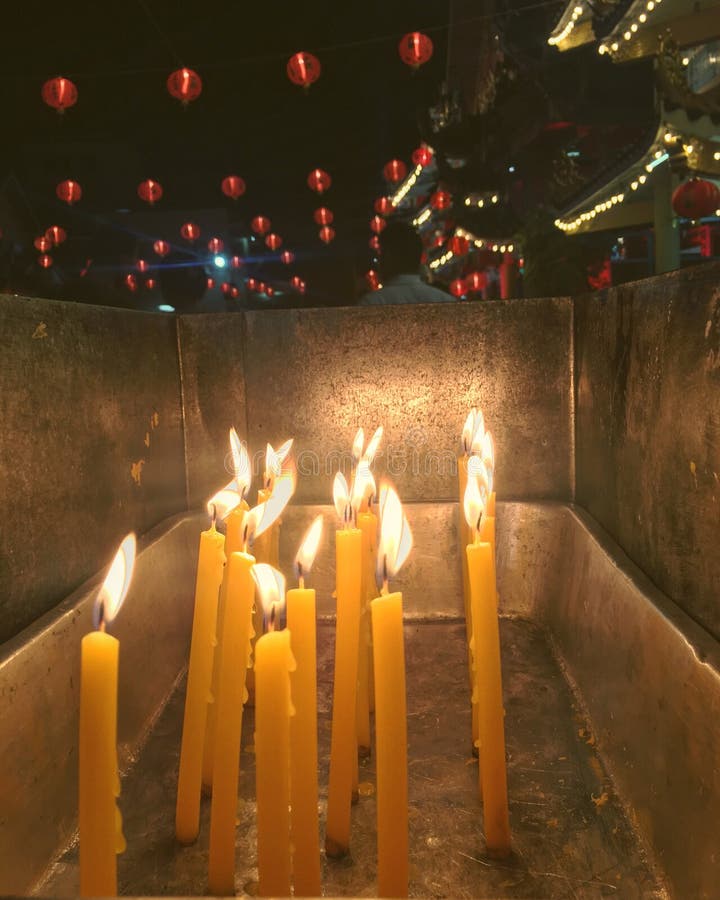 Light fire temple stock image. Image of chantaburi, light - 131805737
