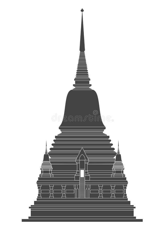 Thailand Temple vector stock vector. Illustration of palaces - 54334111