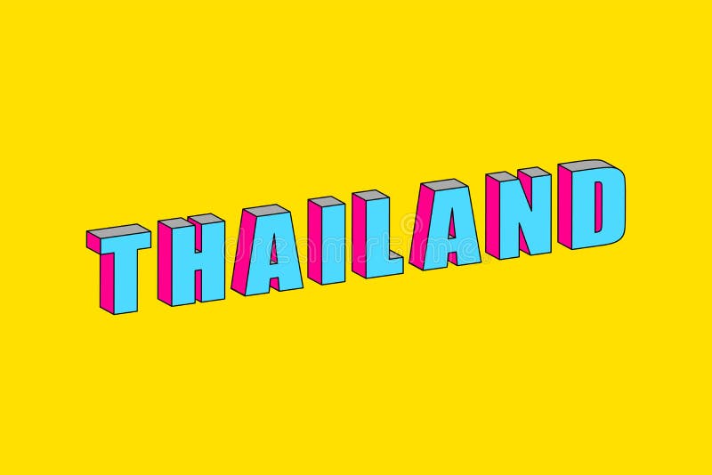 Thailand Text in Thai Language with Pixel Style Stock Vector ...