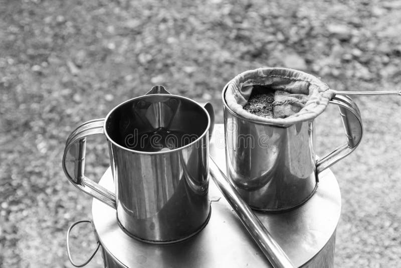 Thailand Traditional Coffee Boiling Method Stock Photo - Image of ...
