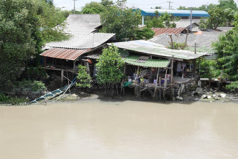 Thailand, Typical Thai House on the River Editorial Stock Photo - Image ...