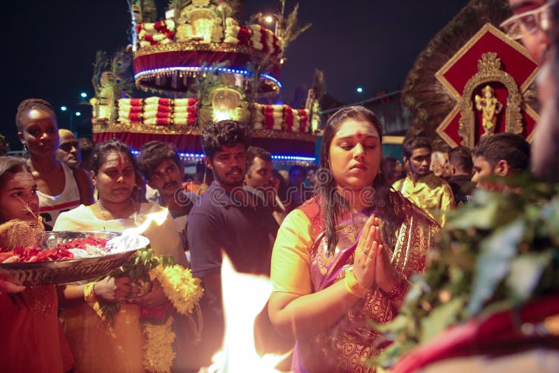 Thaipusam Female Devotee in Blessing Ceremony Editorial Stock Image ...