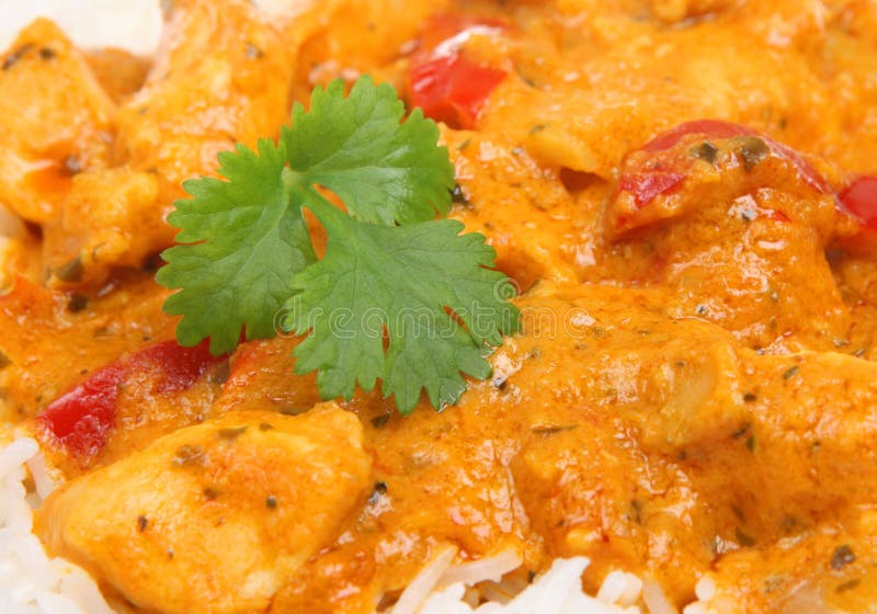 Thaise Rode Kippenkerrie & Rijst Stock Foto - Image of peper, jasmijn ...
