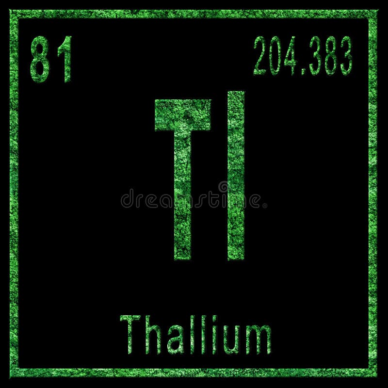 Thallium Chemical Element, Green Edition Stock Illustration ...