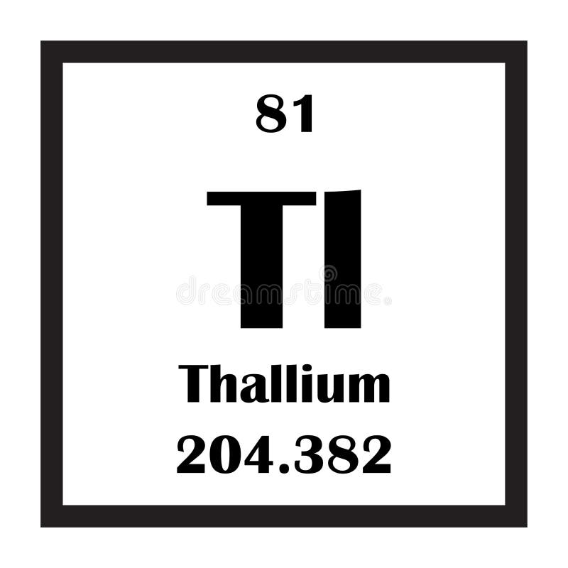Thallium Chemical Element Icon Stock Illustration - Illustration of ...