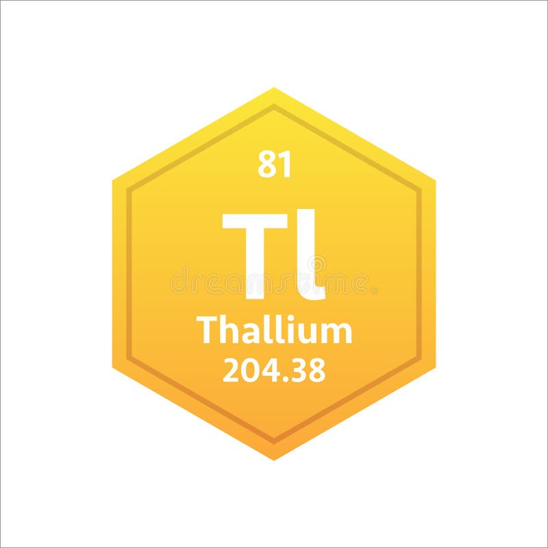 Thallium Symbol. Chemical Element of the Periodic Table. Vector Stock ...