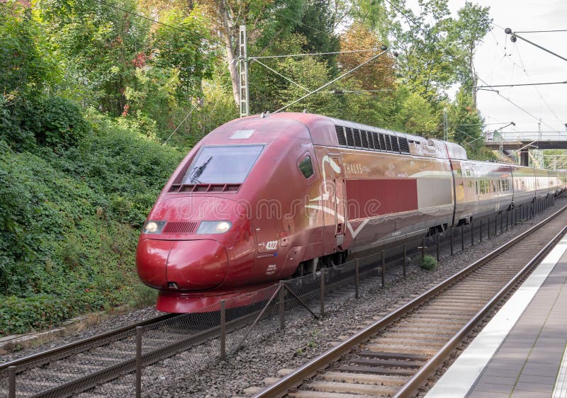 The Thalys Connects Germany and Paris. in the Photo the Arrival of the ...