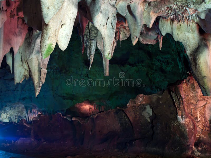 Big stalactite wall stock image. Image of asia, natural - 14678299