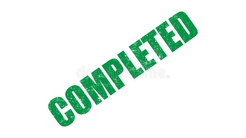 Completed Text Design Bold Green Color Typographiy Grungy Style Stock ...