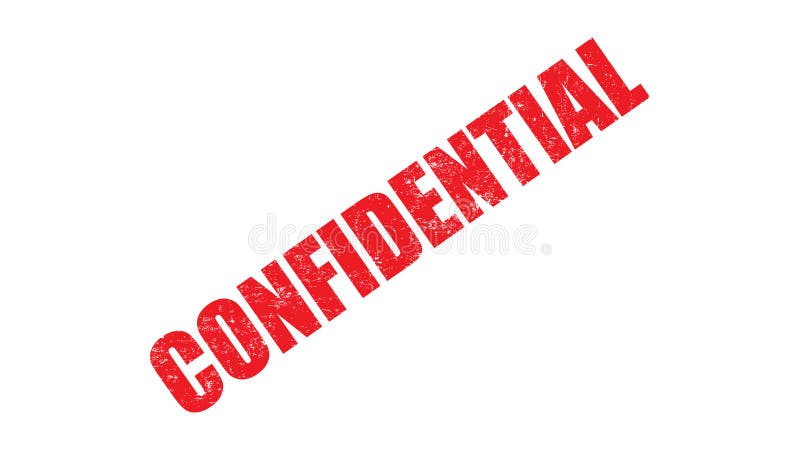 Confidential Bold Calligraphic in Red Color Text Grunge Style Stock ...