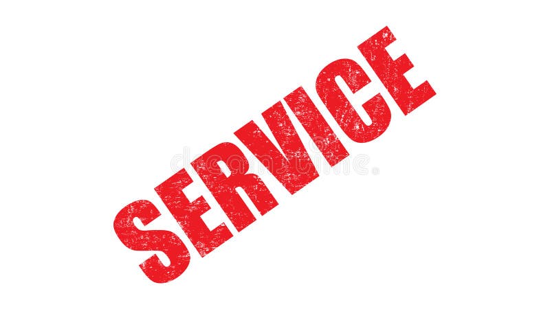 Service Bold Calligraphy in Red Color Grunge Style Text Stock Vector ...