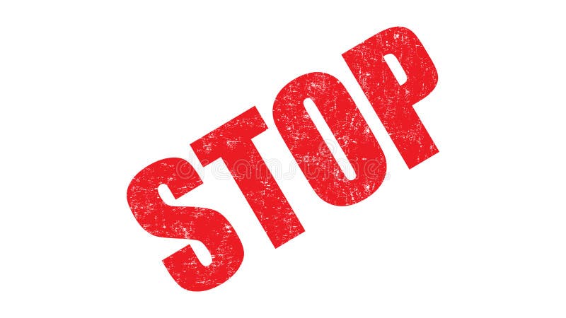 Stop Grungy Style Text Design Bold Typographic Text Stock Vector ...