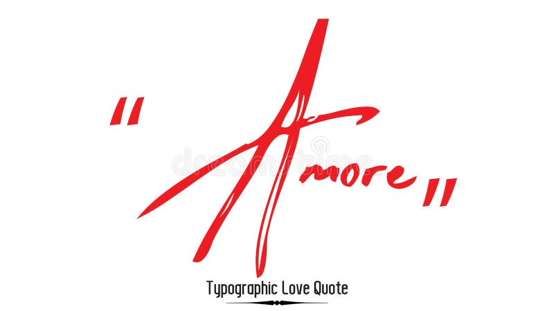Amore Greeting Card Design Beautiful Typographic Black Color Text Love ...