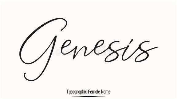 Genesis Female Name - in Stylish Lettering Cursive Typography Text ...
