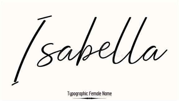 Isabella Female Name - Beautiful Handwritten Lettering Modern ...