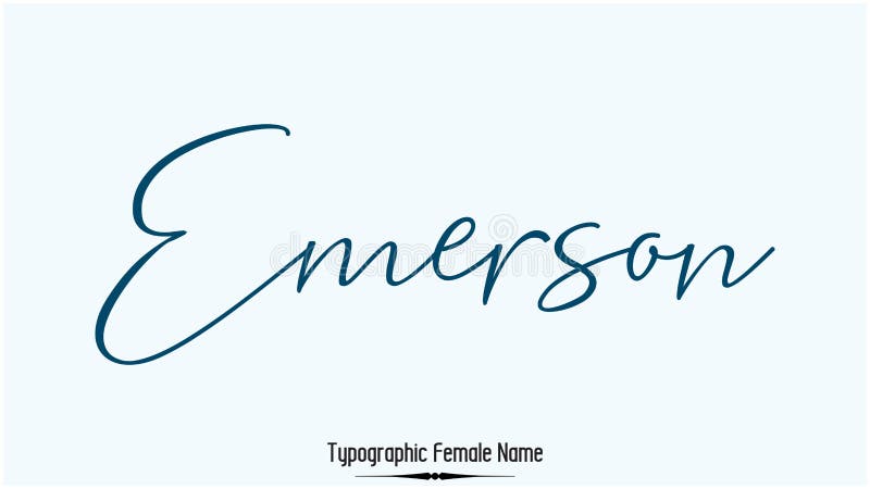 Emerson Female Name - Elegant Handwritten Lettering Modern Calligraphy ...