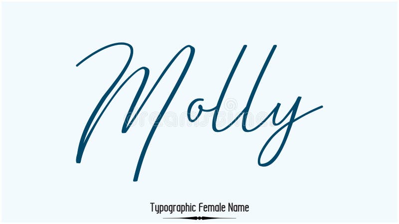 Molly Female Name - Beautiful Handwritten Lettering Modern Calligraphy ...