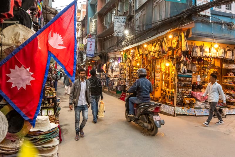 Thamel , Kathmandu, Nepal. 03/10/2019 Editorial Stock Photo - Image of ...