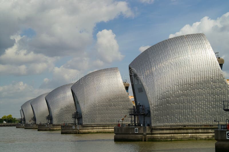 Thames Barrier stock image. Image of equipment, metallic - 9682269