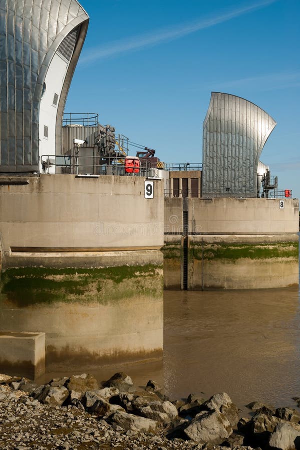Thames Barrier Water Defense Stock Photo - Image of tourism, water ...