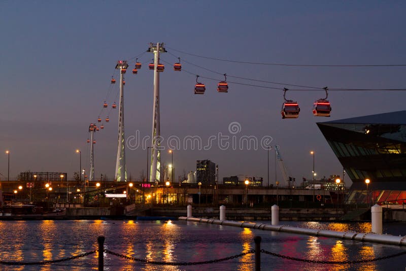 Thames cable car stock image. Image of gondola, london - 36338869