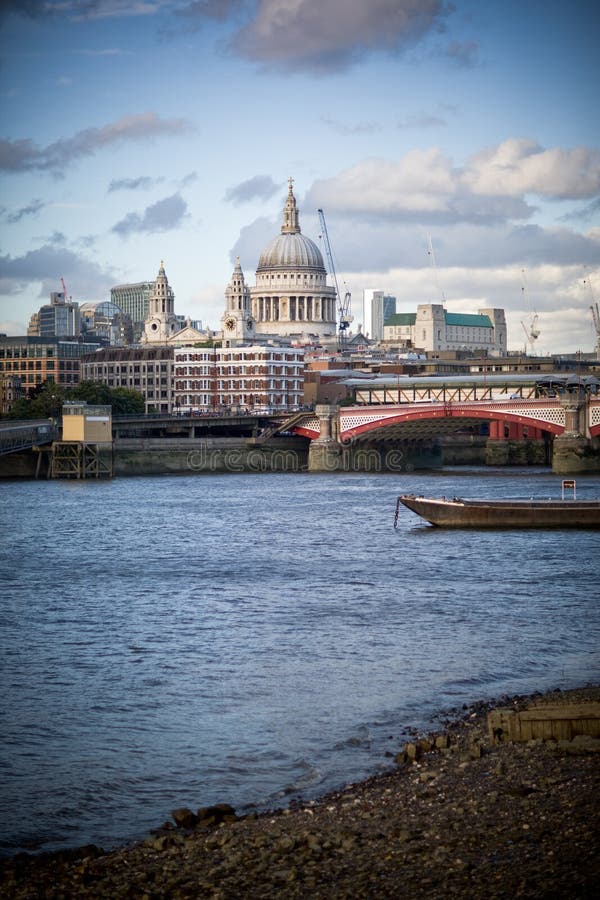 Thames embankment stock photo. Image of landscape, cathedral - 7384486