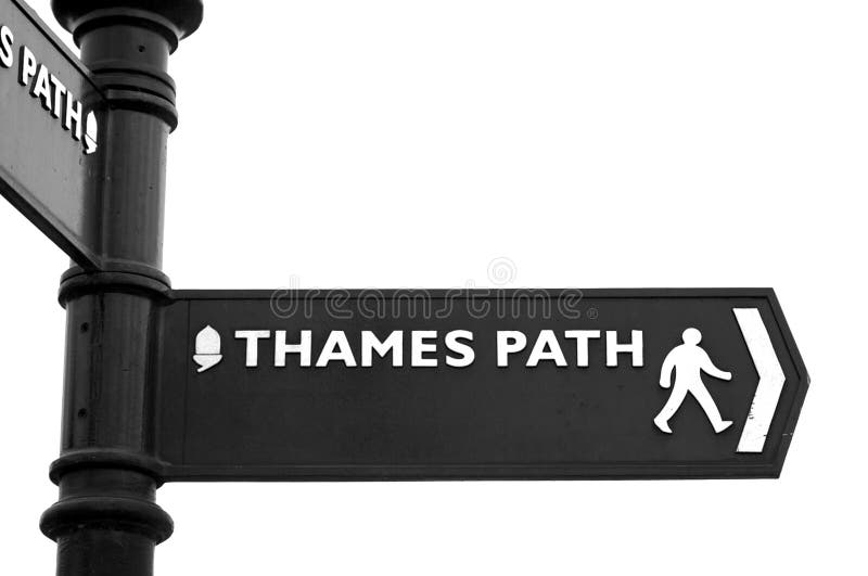 Thames Path Sign in London, UK Stock Image - Image of directional ...
