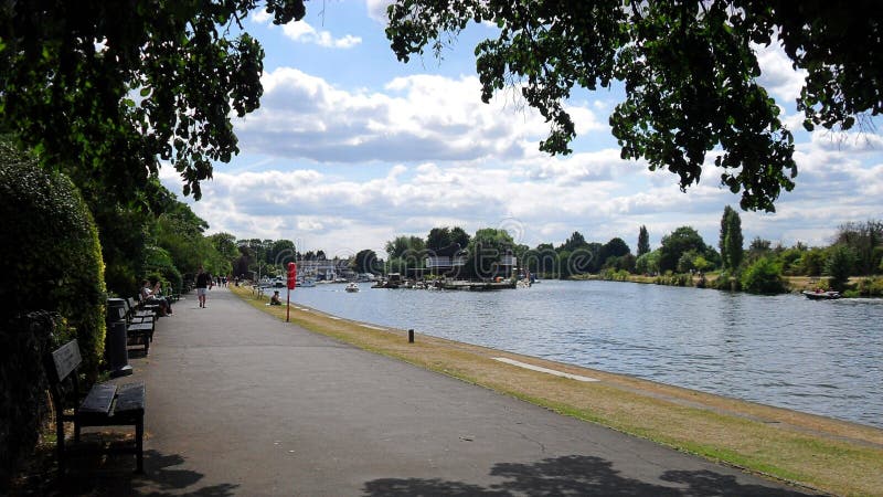 Thames Riverside at Kingston Stock Photo - Image of tree, england: 84520816