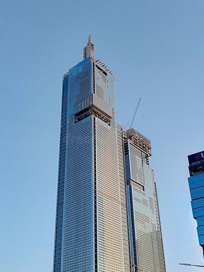 Thamrin Nine Tower 1 Project at Morning Stock Photo - Image of morning ...