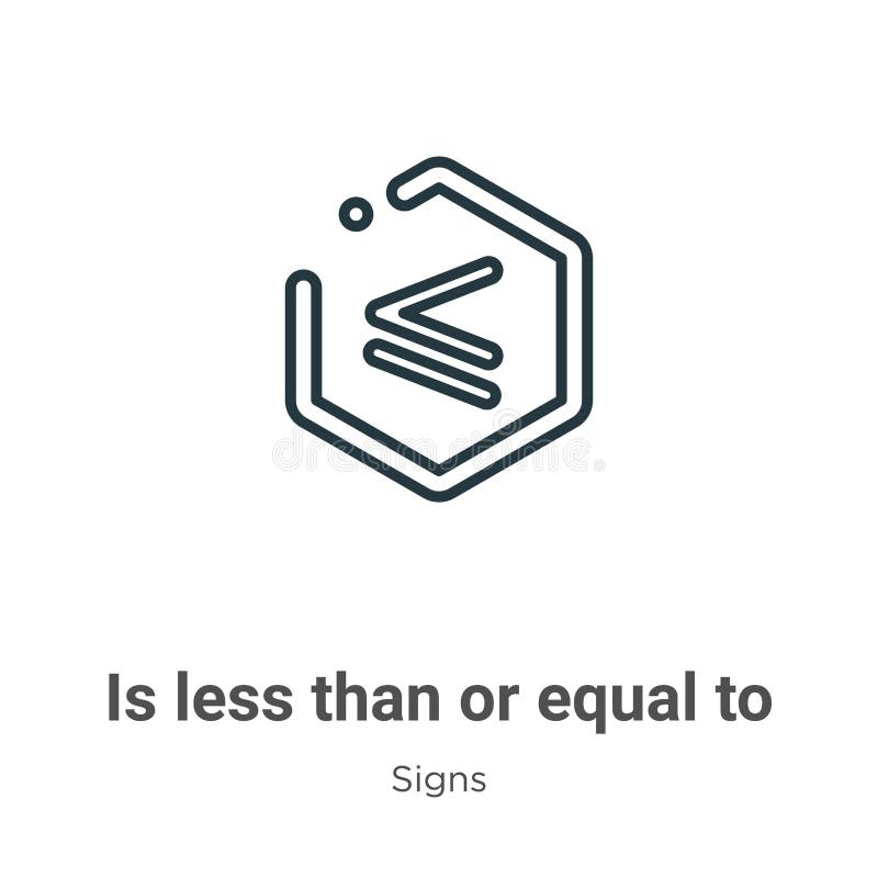Is less Than or Equal To Symbol Icon in Filled, Thin Line, Outline and ...
